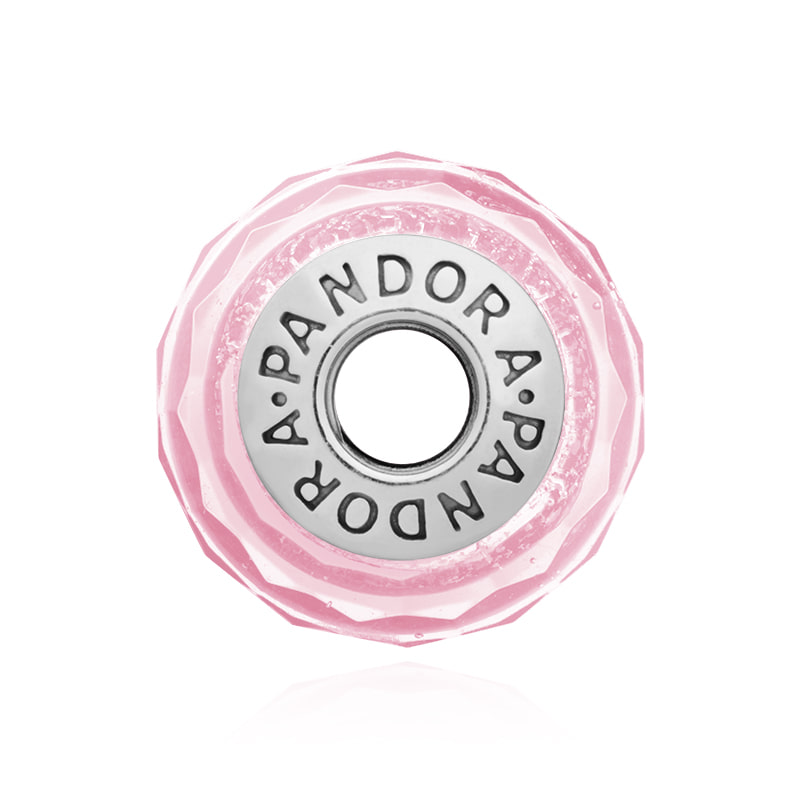 판도라 791650 핑크 쉬머 글라스 무라노 실버 참- 이랜드몰